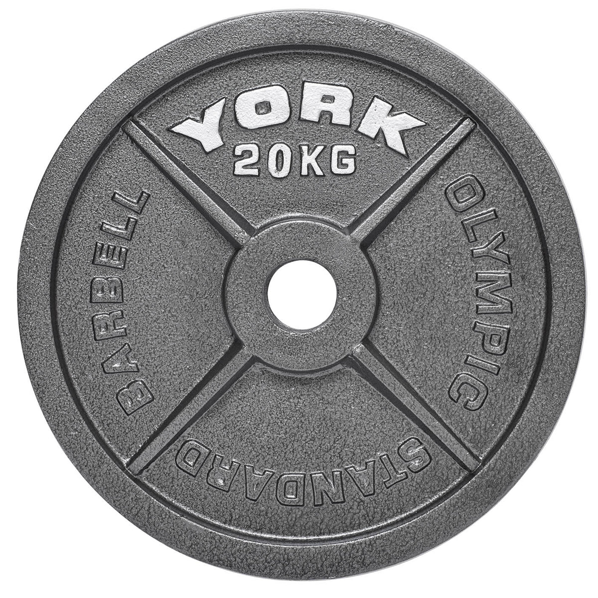 York 20kg Hammertone Cast Iron Olympic Plate – Sweatband