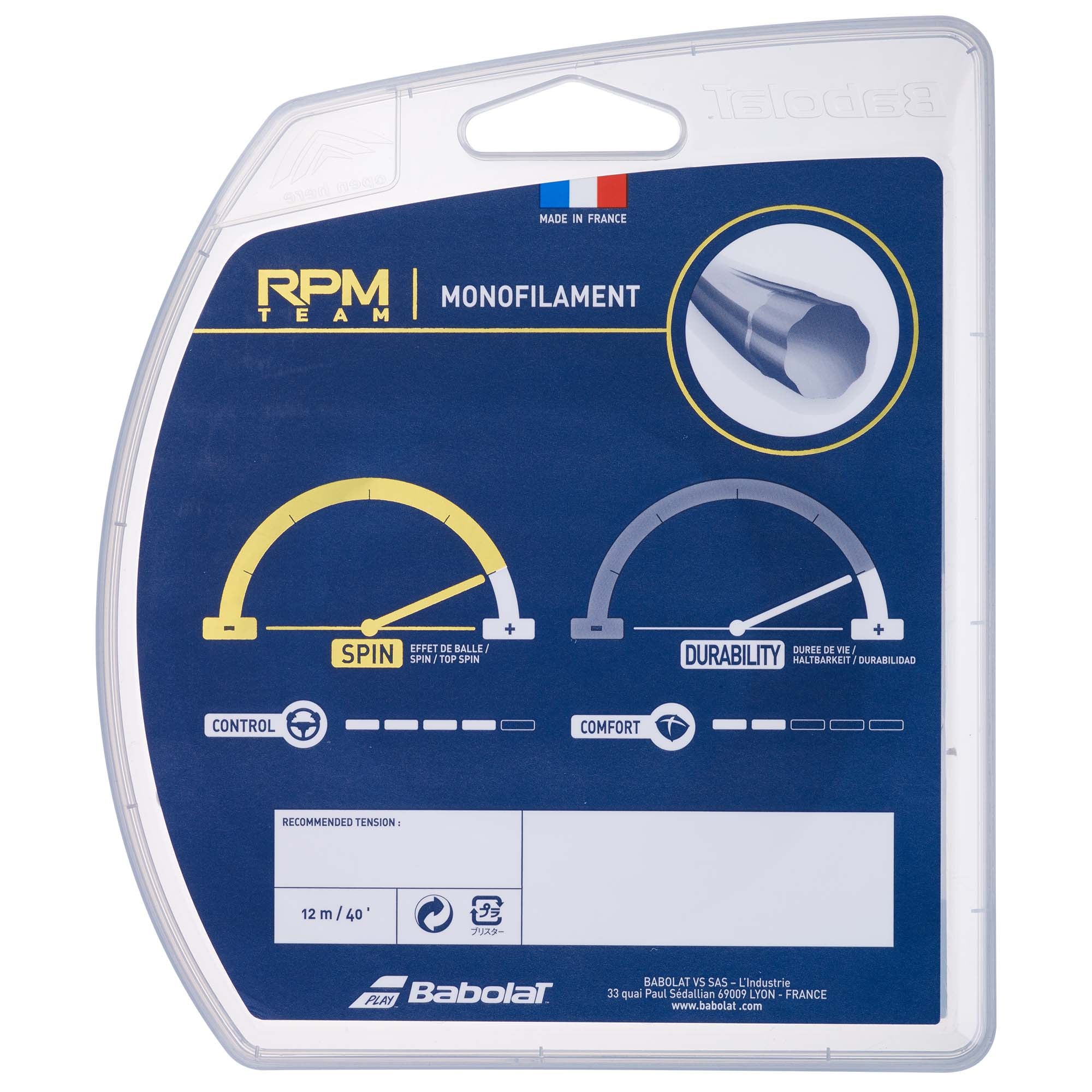 Babolat RPM Team Tennis String - 12m Set – Sweatband