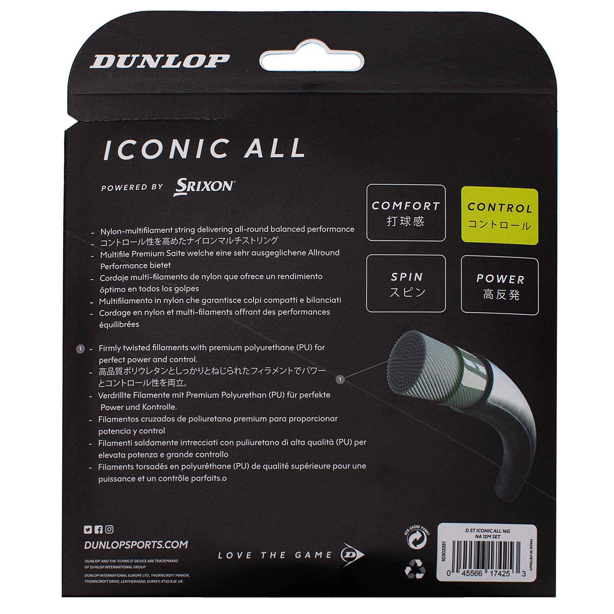 Dunlop Iconic All Tennis String Set – Sweatband