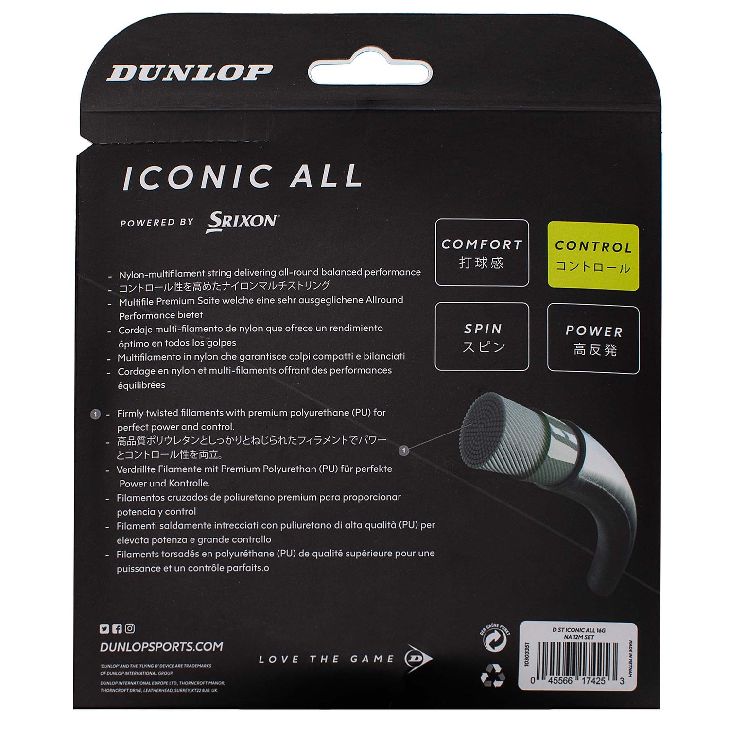 Dunlop Iconic All Tennis String Set – Sweatband