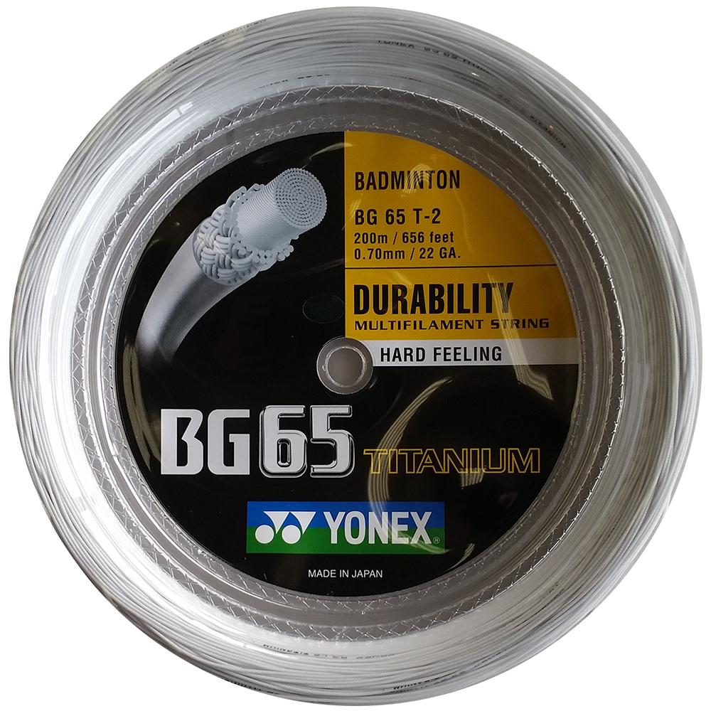 Yonex BG 65 Ti Badminton Racket String 200m Reel – Sweatband